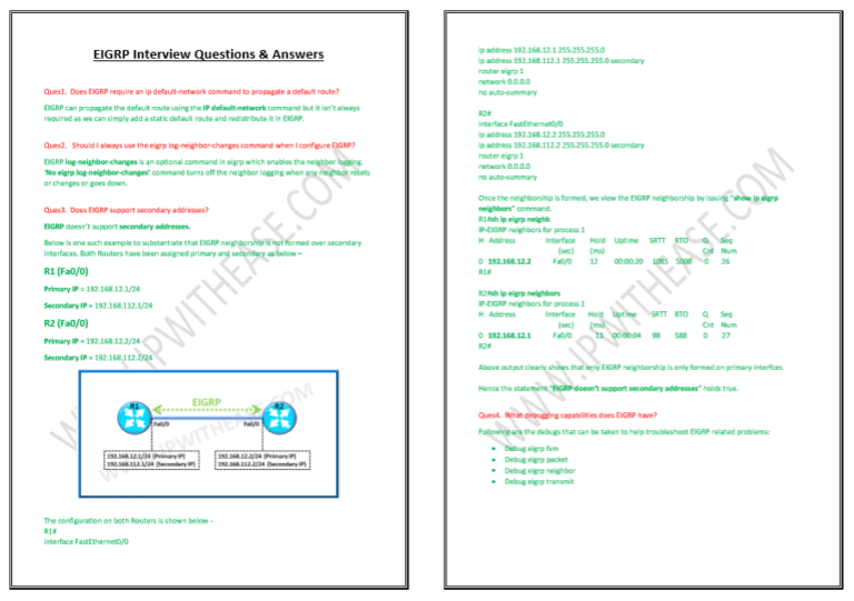 EIGRP » Network Interview