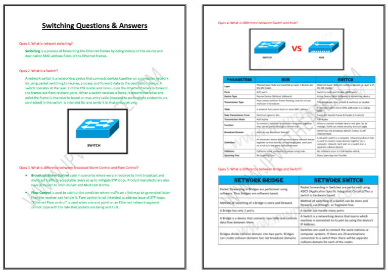 Switching » Network Interview