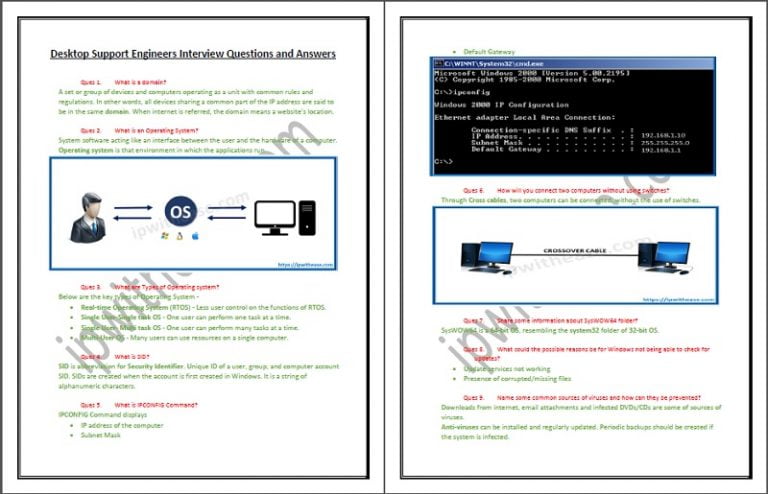 Desktop Support Engineer » Network Interview