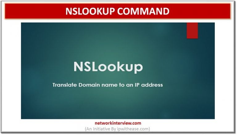 NSLookup Command » Network Interview