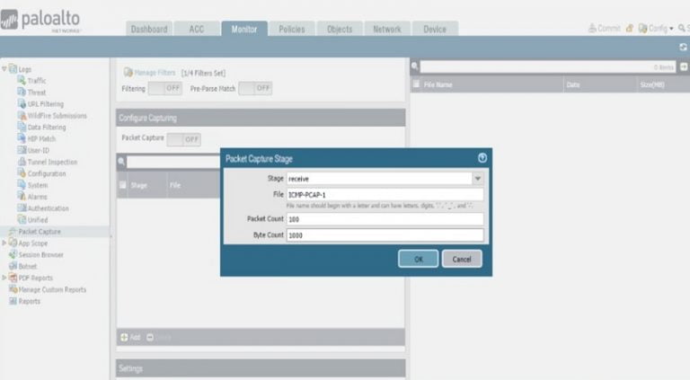 Palo Alto Packet Capture/ Packet Sniffing » Network Interview