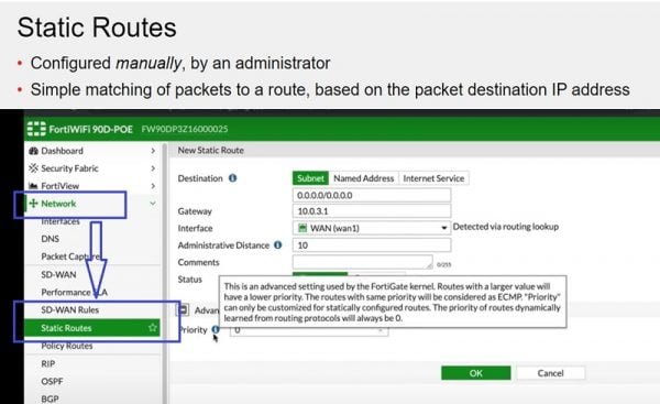 Routing Configuration in FortiGate Firewall: Static, Dynamic & Policy Based » Network Interview