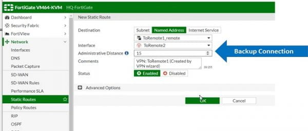 Partial Redundant Route Based VPN FortiGate » Network Interview