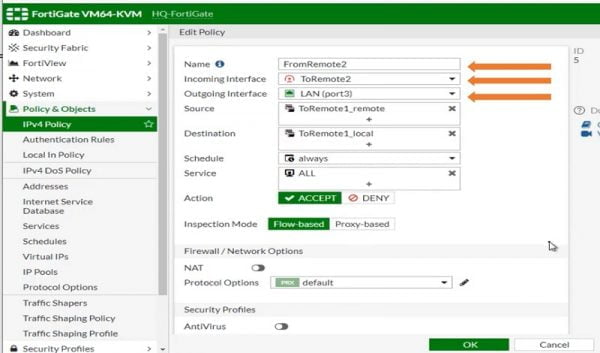 Partial Redundant Route Based VPN FortiGate » Network Interview