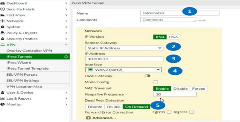 Partial Redundant Route Based VPN FortiGate » Network Interview
