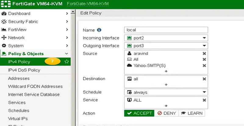 FortiGate UTM (Unified Threat Management) » Network Interview