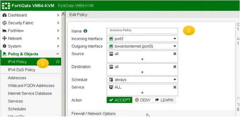 FortiGate UTM (Unified Threat Management) » Network Interview