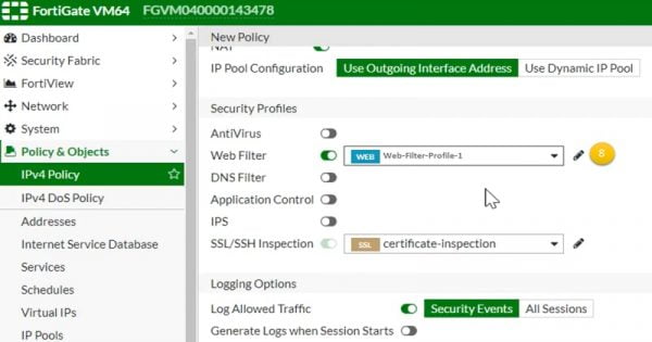 FortiGate UTM (Unified Threat Management) » Network Interview