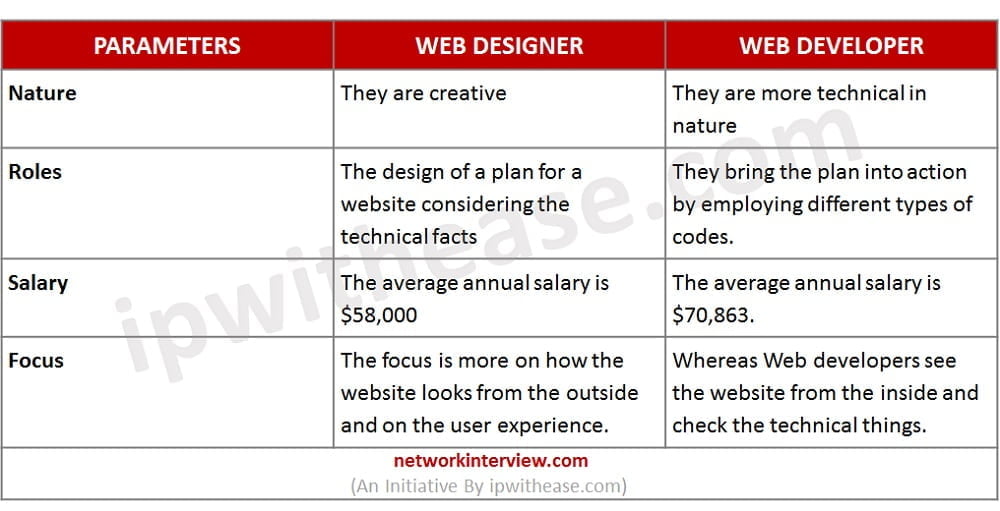 Web Designer vs Web Developer: Know the Difference » Network Interview