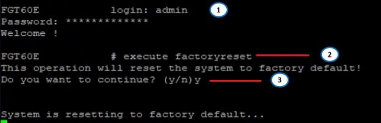 How To Reset Fortigate Firewall With The Factory Default Setting Network Interview