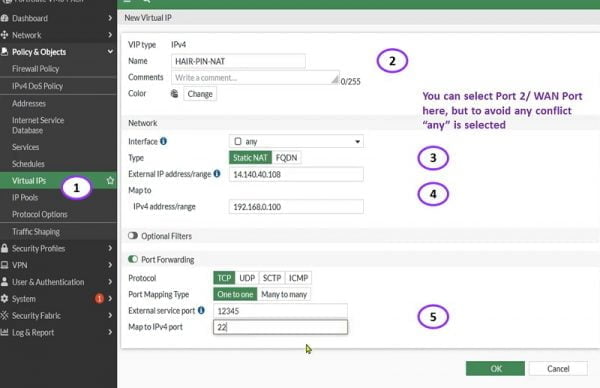 NAT Reflection: FortiGate Firewall » Network Interview