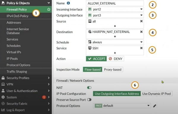 NAT Reflection: FortiGate Firewall » Network Interview