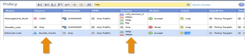 Checkpoint Firewall Policy Rules And Configuration Network Interview