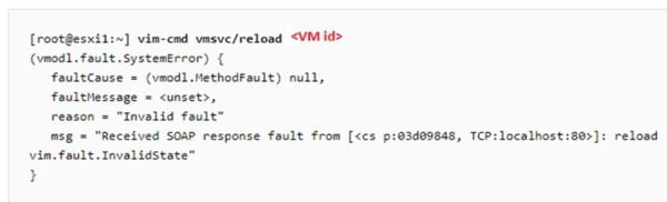 How to fix VMWare ESXi Virtual Machine 'Invalid Status' » Network Interview