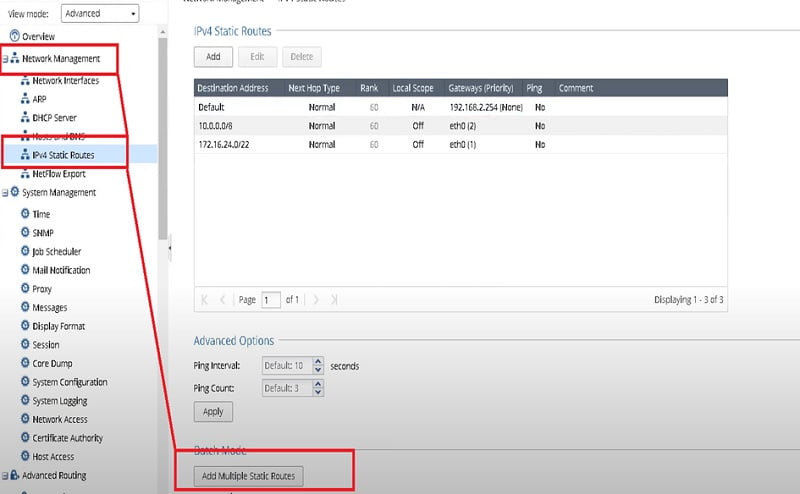Check Point Routing Gaia Portal Network Interview