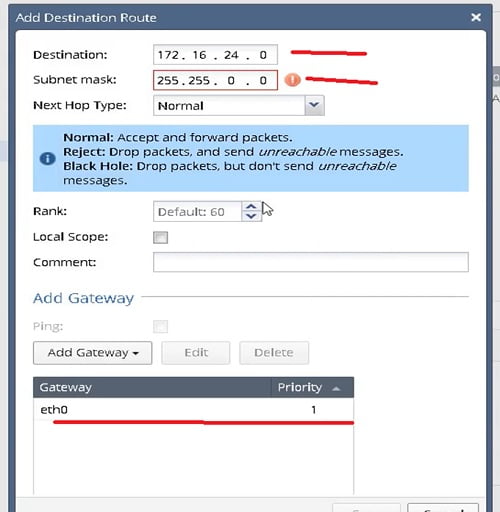 Check Point Routing Gaia Portal Network Interview