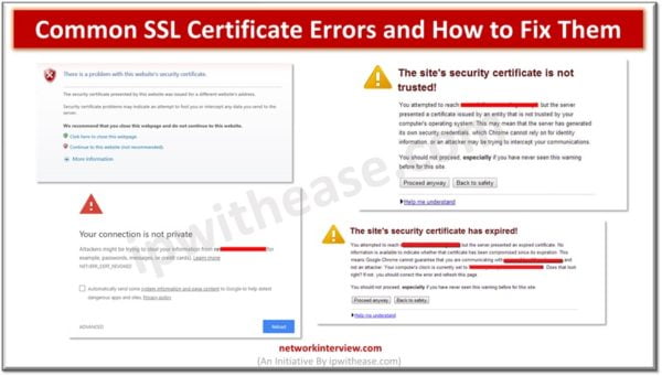 Common Ssl Certificate Errors And How To Fix Them Network Interview