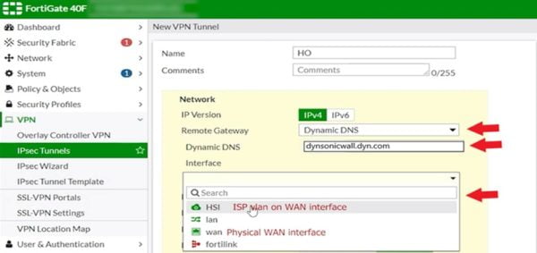 Site-to-Site VPN Between FortiGate and SonicWall using DDNS » Network Interview