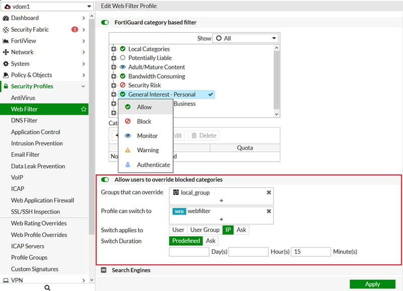 Web Filtering Configuration in FortiGate » Network Interview Web Filtering Configuration in FortiGate » Network Interview